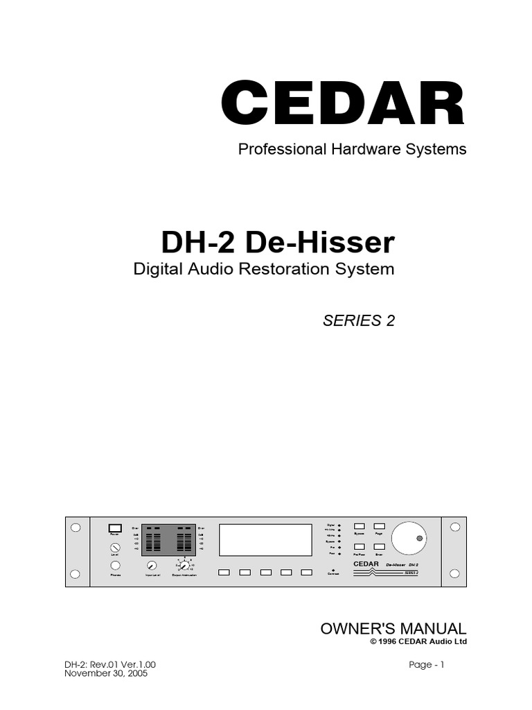 Dh2 Manual | PDF | Digital Audio | Filter (Signal Processing)