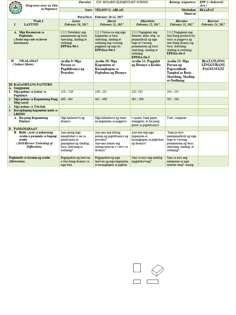 DLL Epp 4 Ia Q4 W3 | PDF