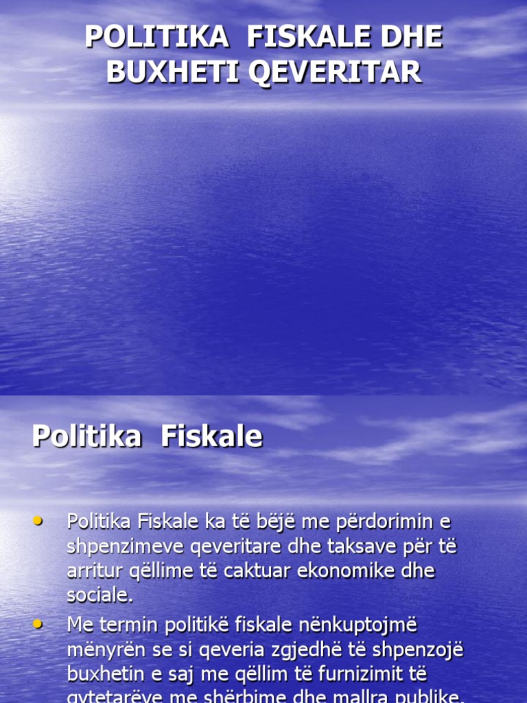 Politika Fiskale 1 | PDF