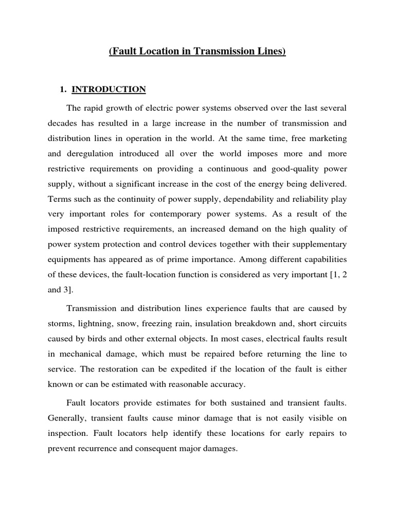 Lecture-04 Fault Location | PDF | Electric Power Transmission | Electric Power Distribution