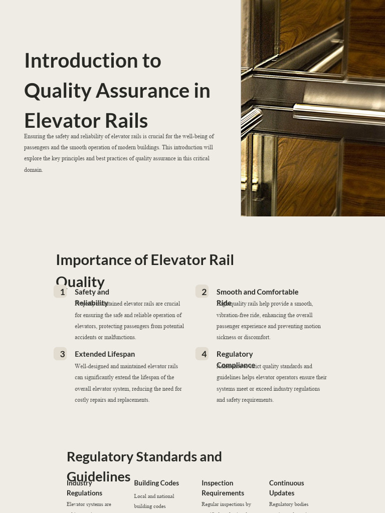 Introduction-to-Quality-Assurance-in-Elevator-Rails Industrial Training ...