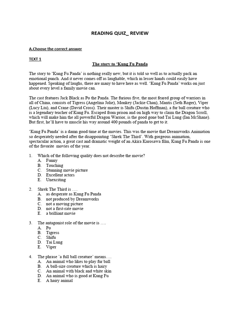 Review - Reading Exercise 1 | PDF | Harry Potter