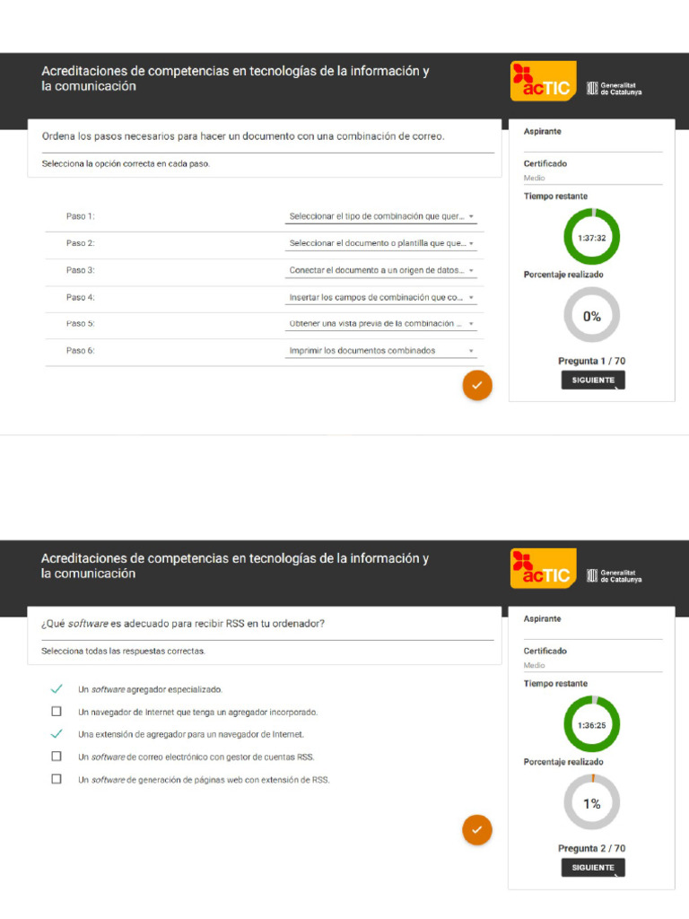 Examen acTIC Mig 6 - Solucio | PDF