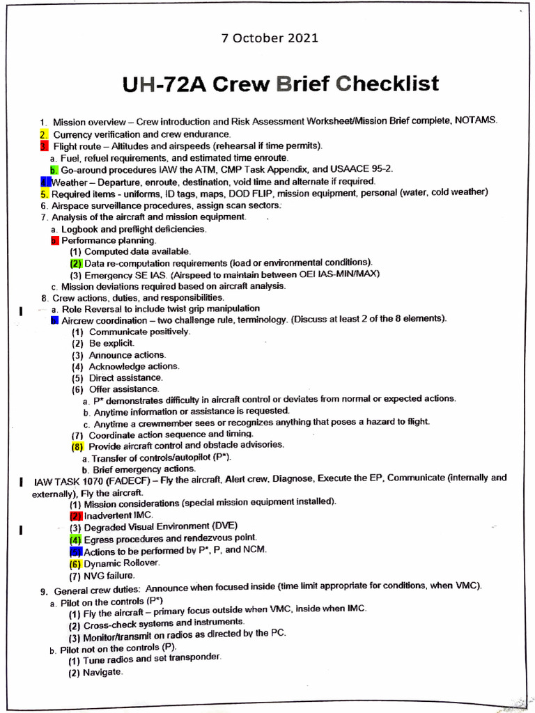 Crew Brief New | PDF | Transport Safety | Aircraft