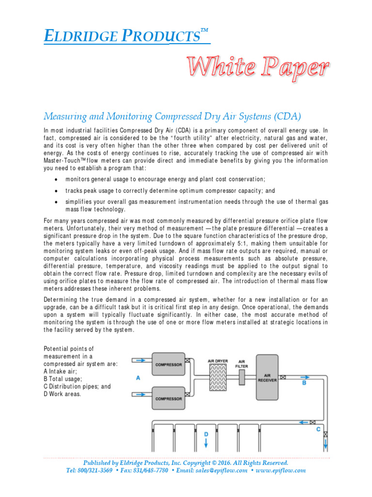 White_Paper_Compressed_Air | PDF | Flow Measurement | Continuum Mechanics