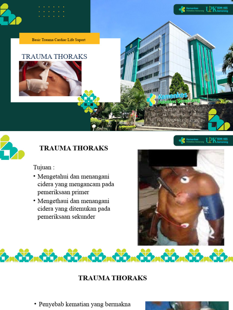 Trauma Thorax - PPT Upk SDM Kes Btcls | PDF