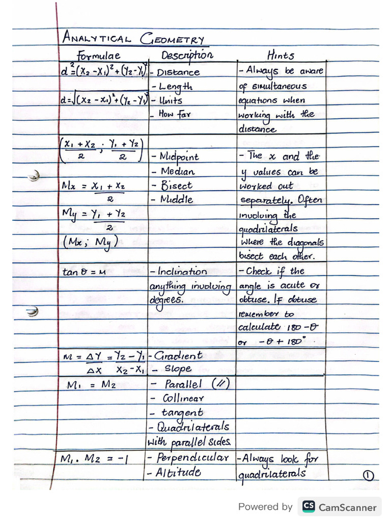 Analytical Geometry Pdf