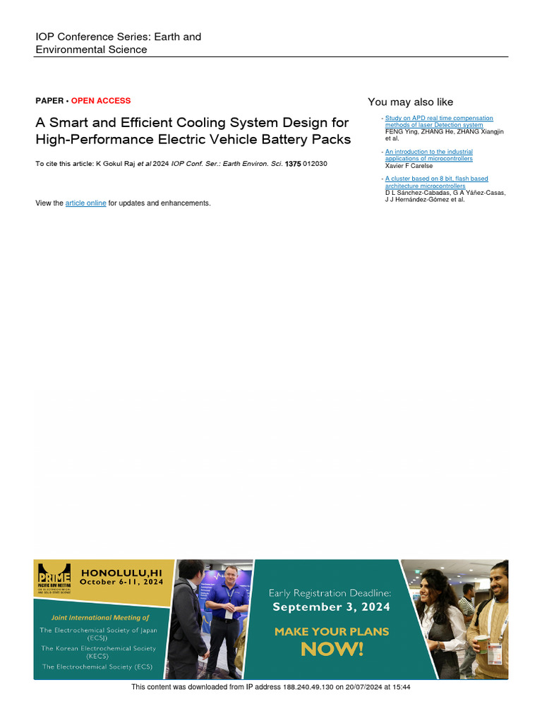 A Smart and Efficient Cooling System Design For Hi | PDF | Electric ...