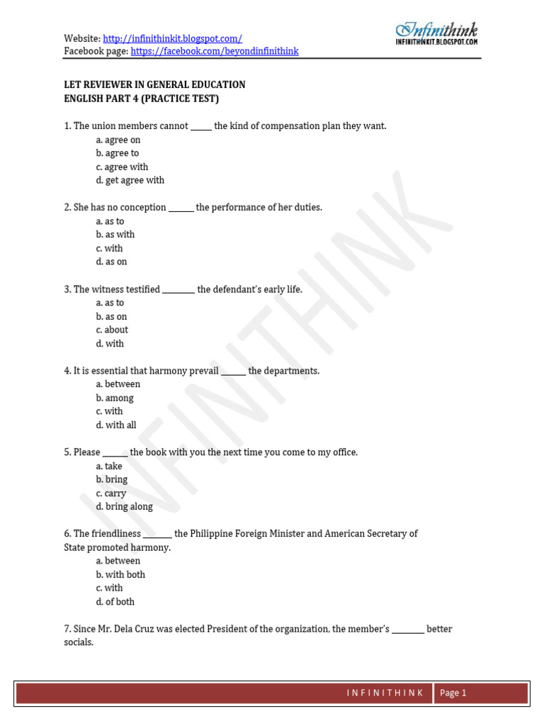 LET-GEN-ED-General Education English 4 | PDF