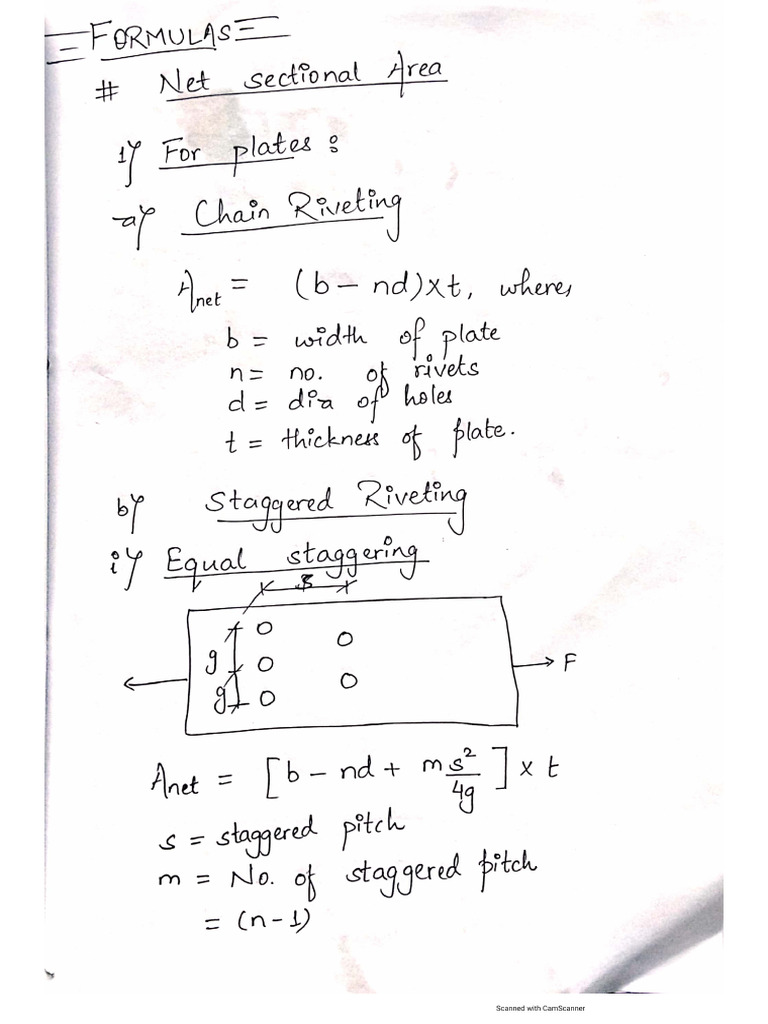 STR Design & Drawing CH 4 (Formulas) | PDF