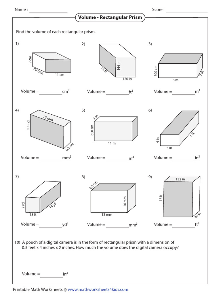 Rectangular Prism Challenging1 | PDF | Volume | Geometric Shapes