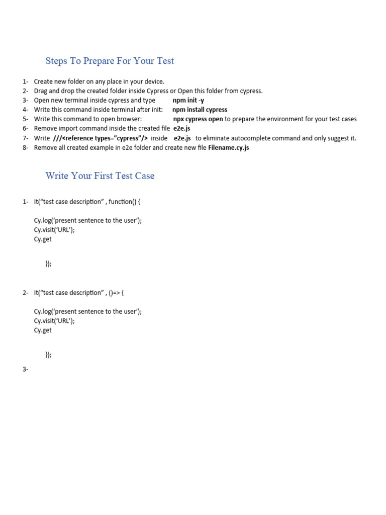 How To Start Your First Test in Cypress | PDF