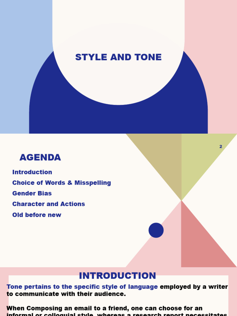 Style and Tone Presentation | PDF | Word | Bias