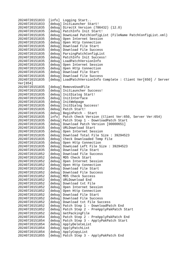 DNLauncher 20240720 151833 Log | PDF | Debugging | Internet