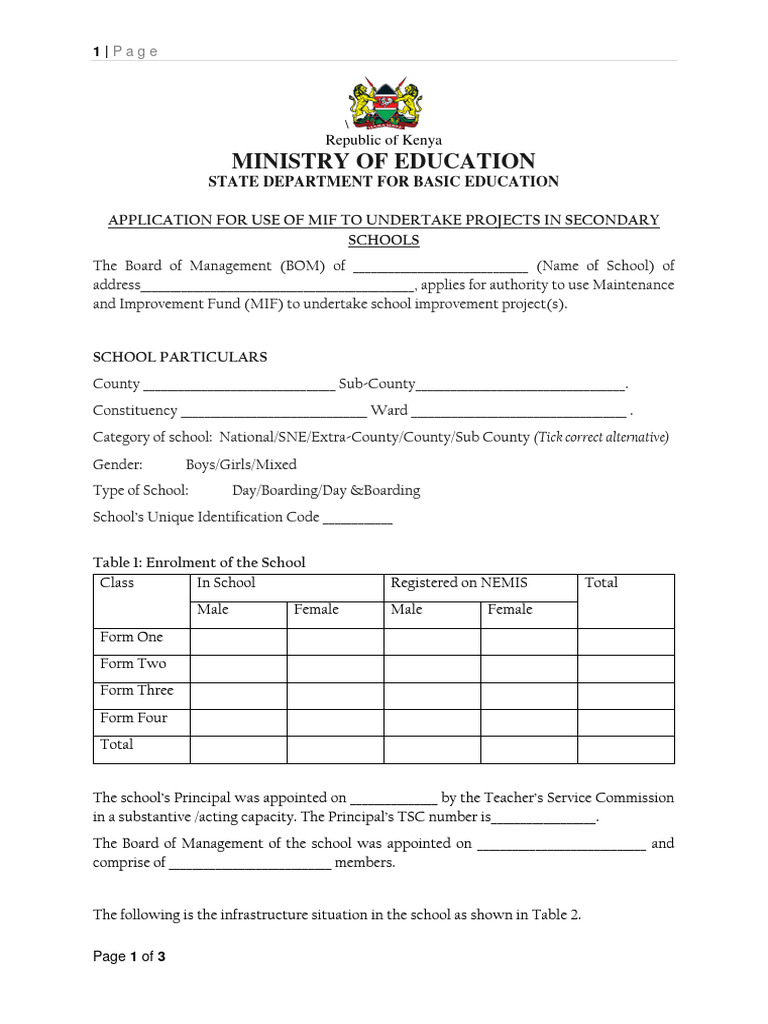 Application For Mif Approval - 082536 | PDF