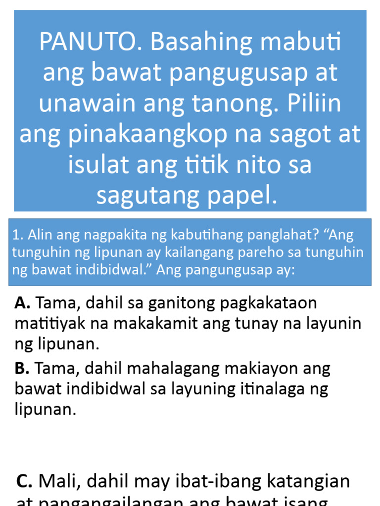 Day 5 Esp Exam W2 | PDF