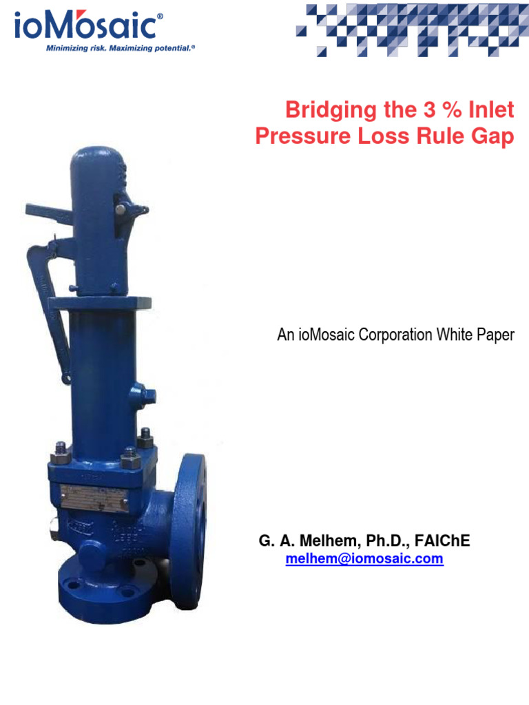 Bridging The 3 Inlet Pressure Loss Rule Gap | PDF | Occupational Safety ...