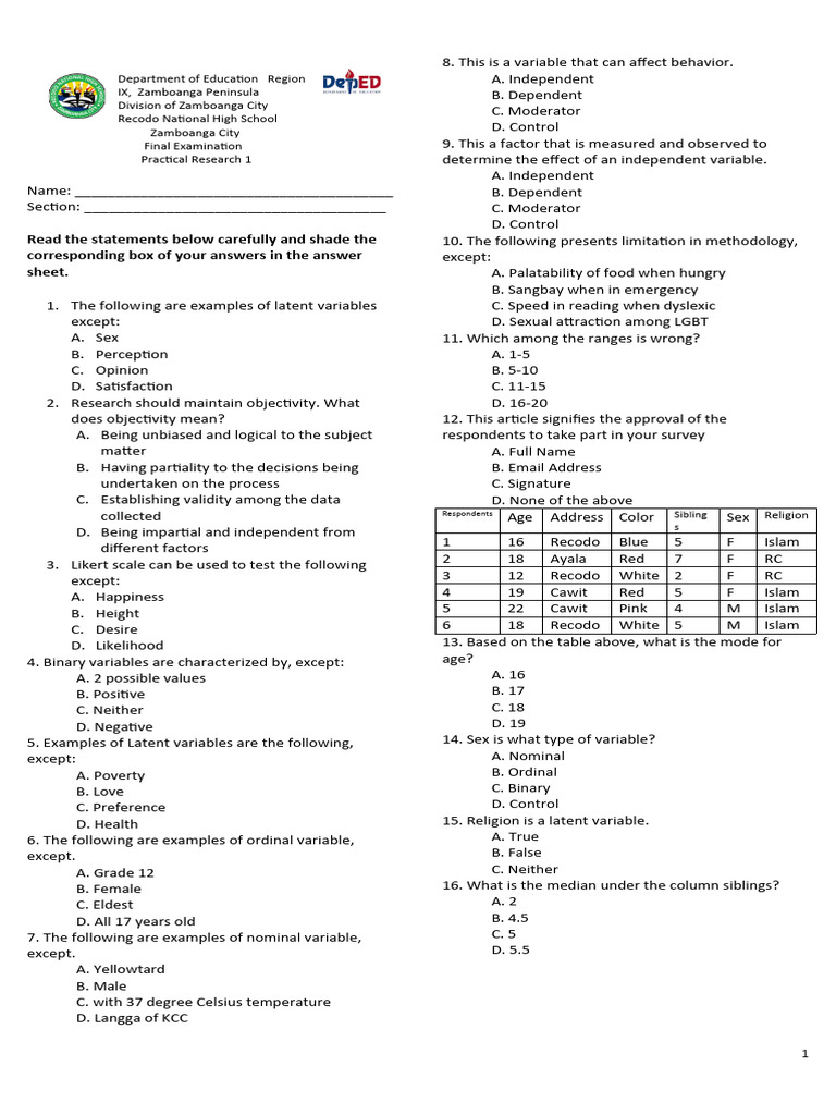 Finals Pr1 | PDF | Sampling (Statistics)