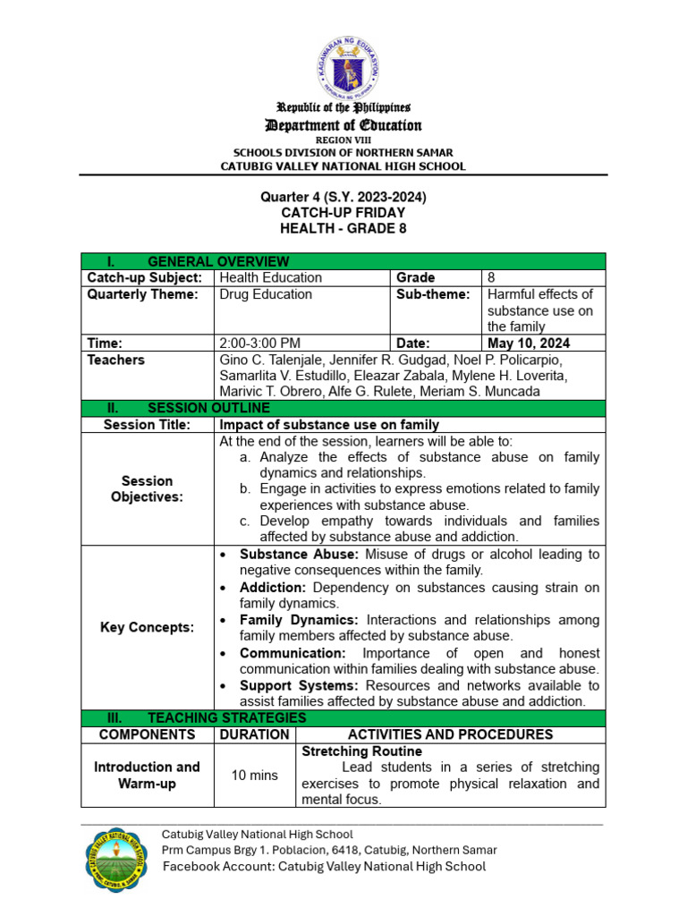 Health 8 Q4 W5 Cuf | PDF | Substance Abuse | Empathy