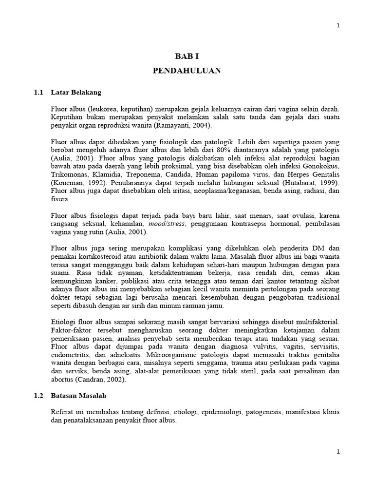 Penyebab dan Penanganan Fluor Albus | PDF