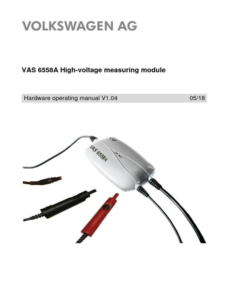 User Manual Avl Ditest Vas6558a Ukd v104 | PDF | High Voltage ...