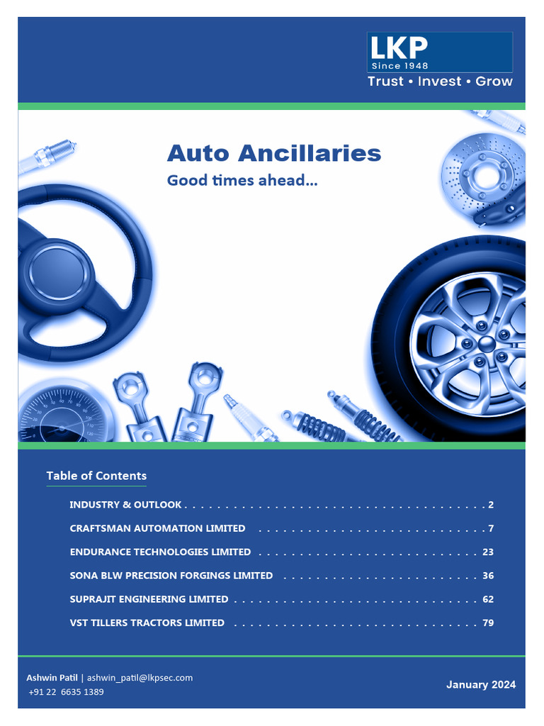 Auto Ancillaries - Jan-2024 - LKP | PDF | Engines | Price–Earnings Ratio