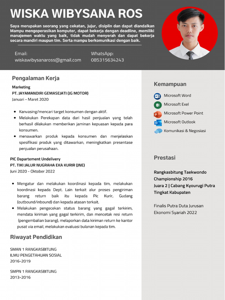 CV Wiska Wibysana Ros | PDF