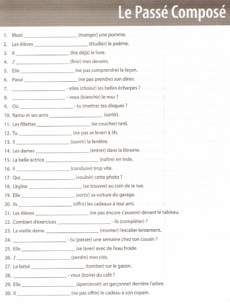 Le Passe Compose | PDF