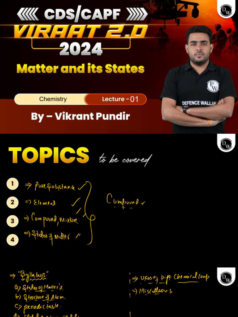 Chemistry 01 Class Notes Pdf