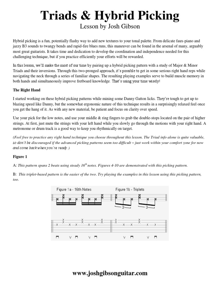 Hybrid Picking with Triads Guide | PDF | Language Arts & Discipline