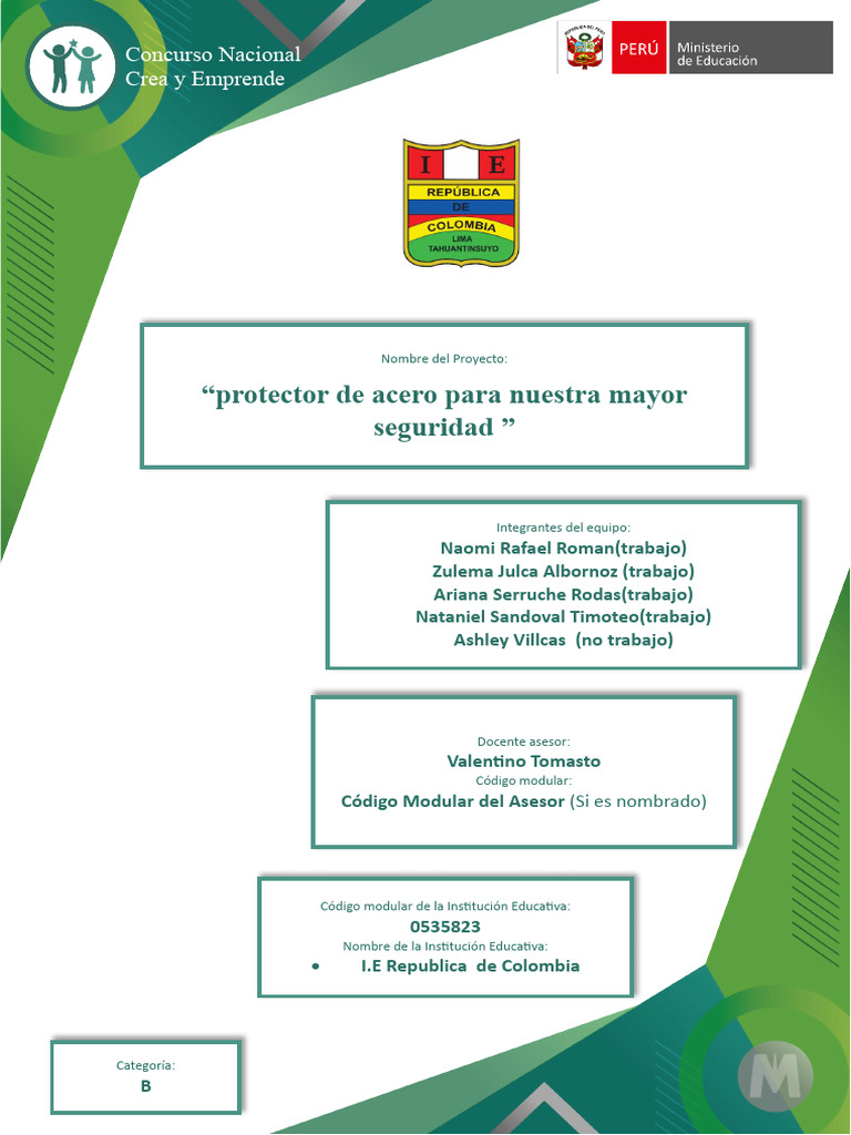 Cat. B - CyE 2023 - IE2DM 3°, 4° Y 5° Proyecto de Emprendimiento | PDF | Business | Gestión ...