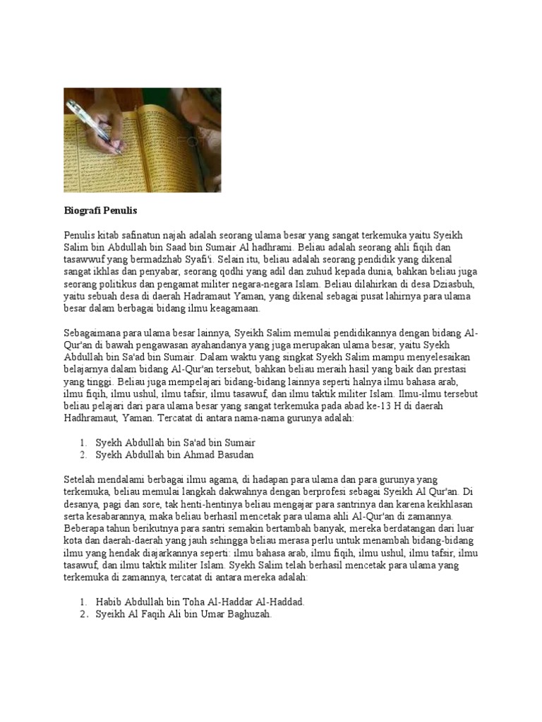 Biografi Penulis Kitab Safinah | PDF