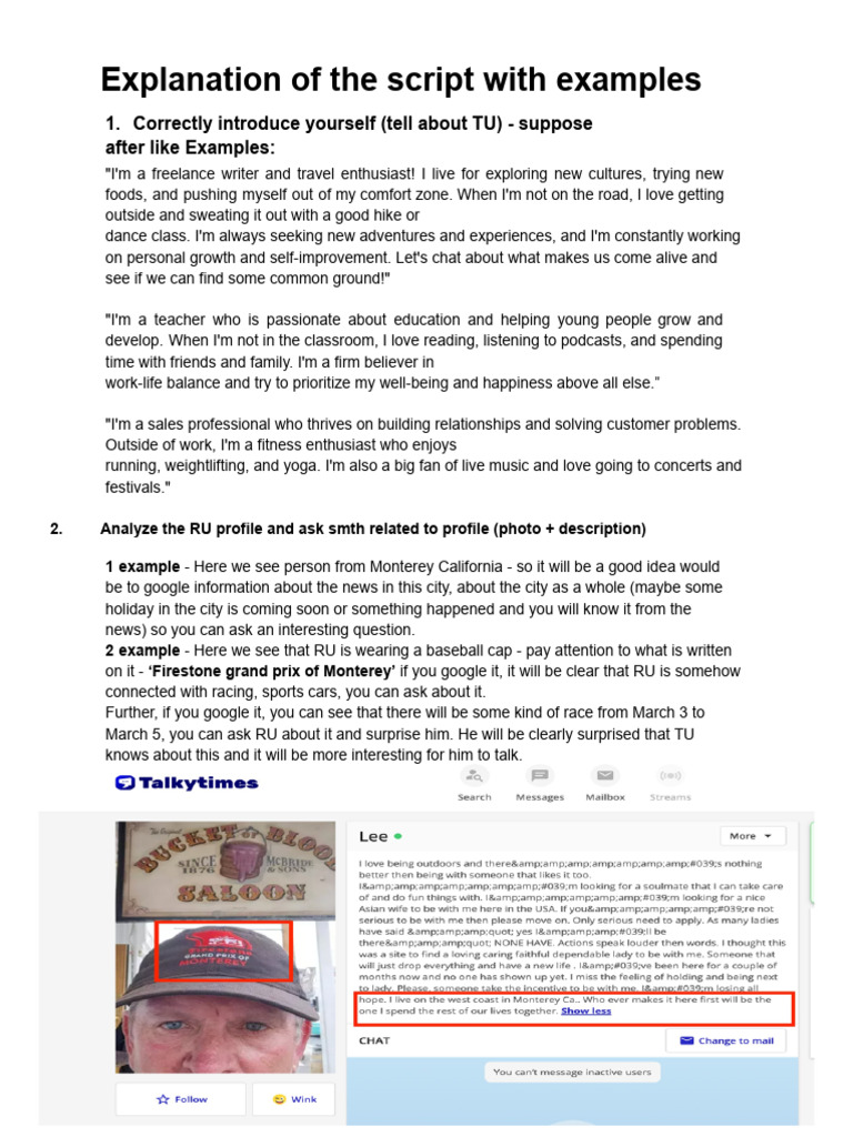 Script Explanation | PDF