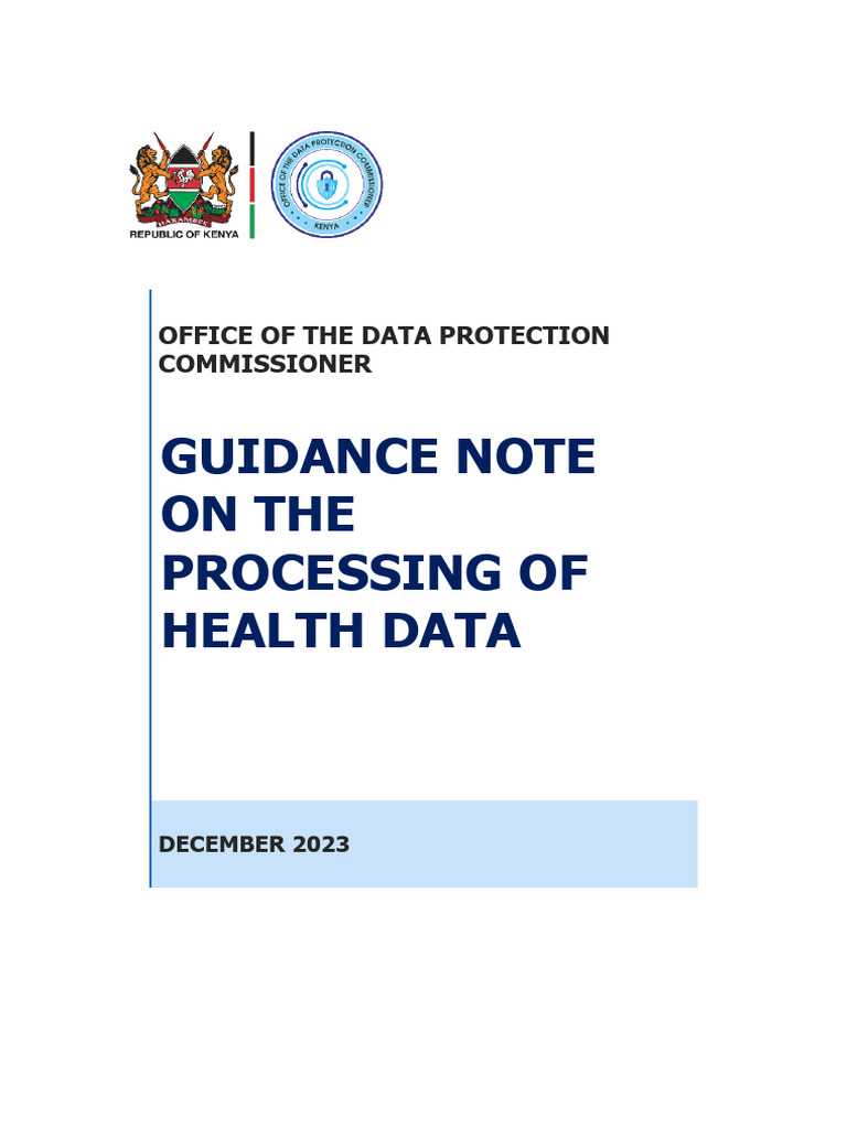Health Data Processing Guidance 2023 | PDF | Information Security ...