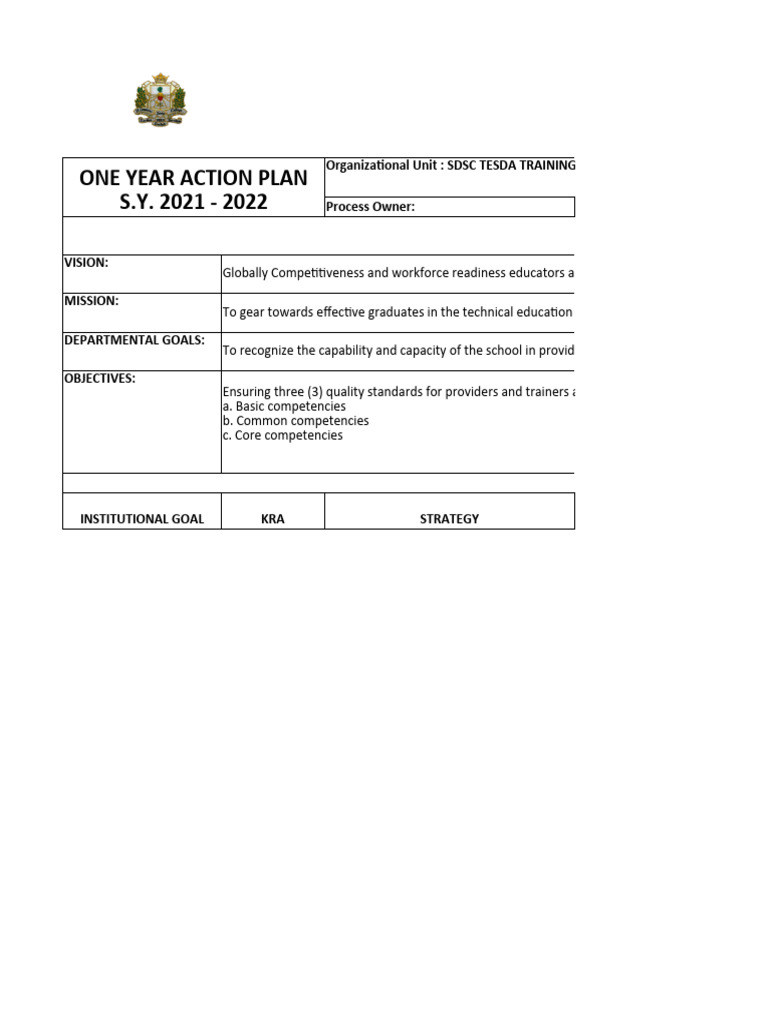 TESDA Training Center Floor Plan | PDF