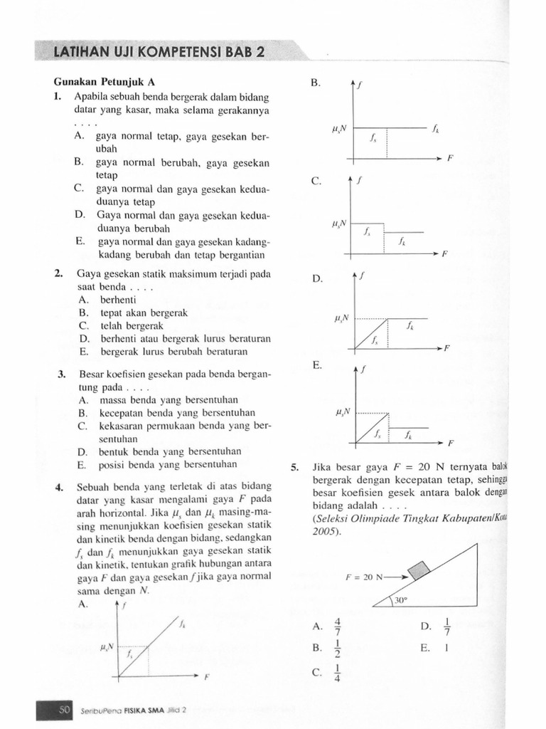 (SP) Dinamika Gaya Gesek - Latihan Soal | PDF