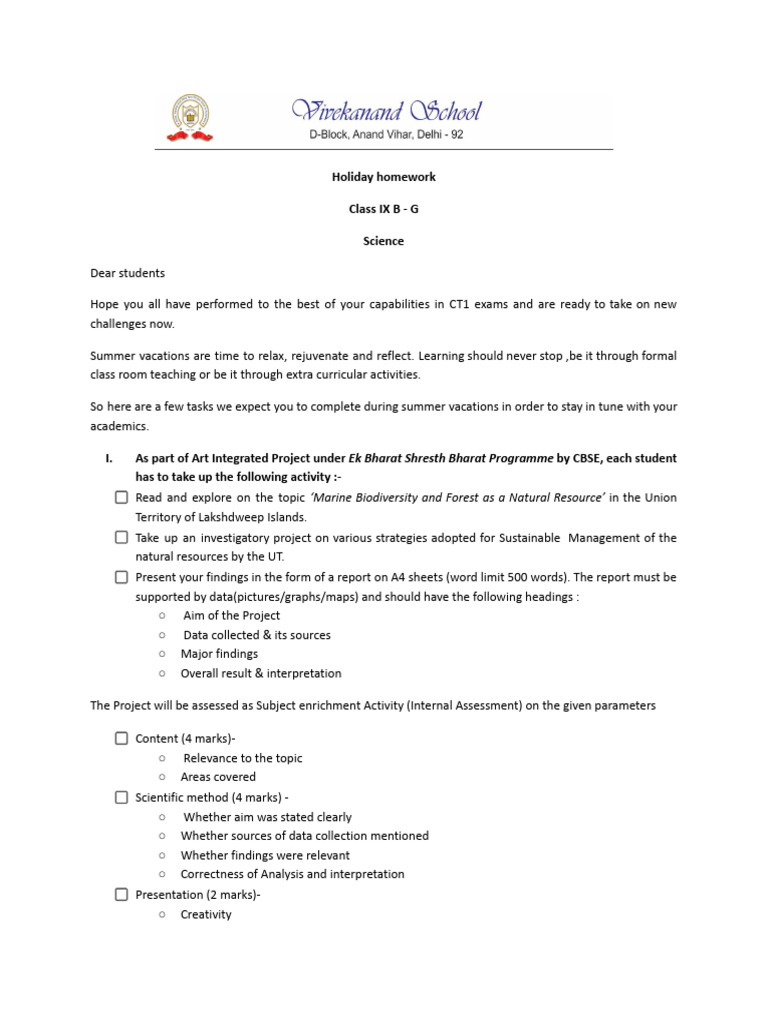 HHW Class IX B G SCIENCE 20230601154803476 | PDF | Agriculture | Natural Environment