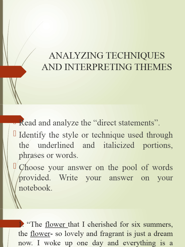 Analyzing Techniques and Interpreting Themes | PDF | Love