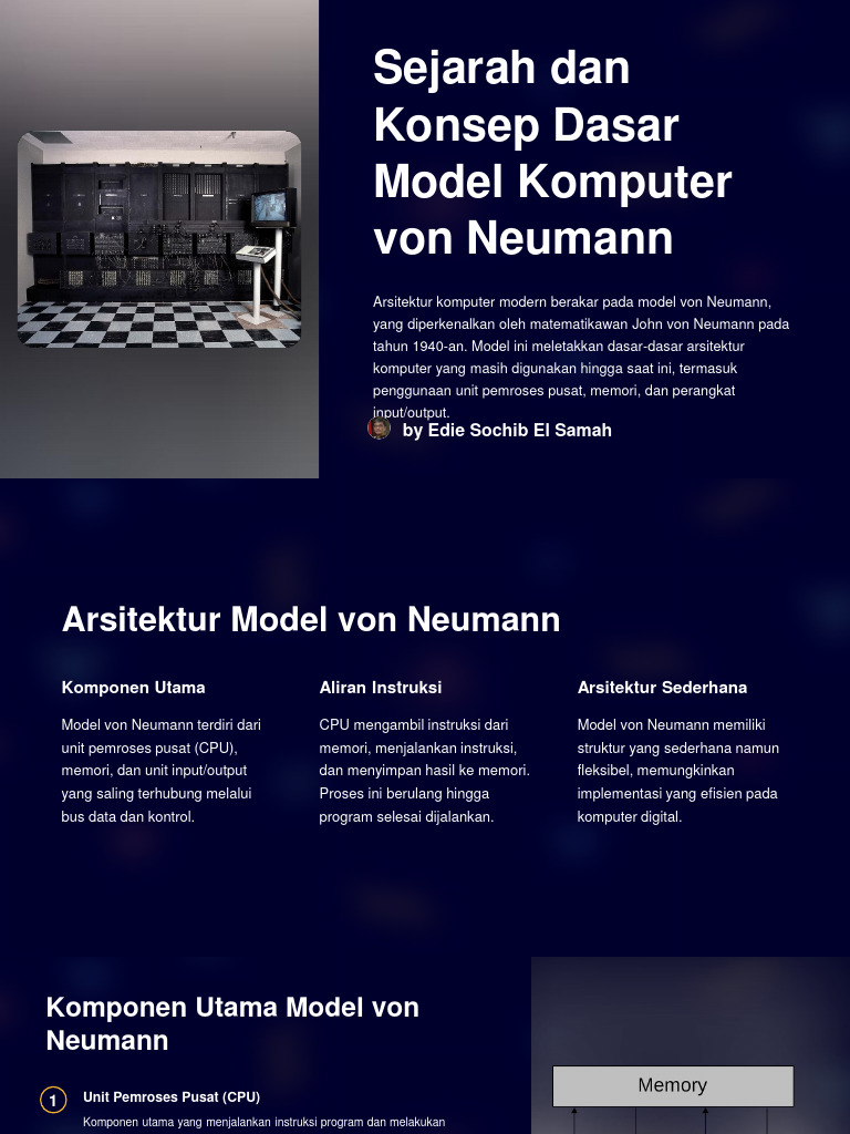 Komponen dan Prinsip Model Von Neumann | PDF