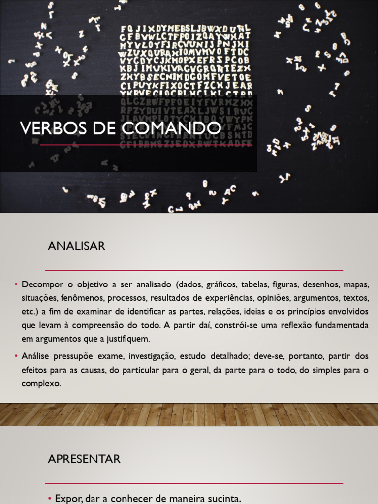 Verbos de Comando | PDF | Pensamento