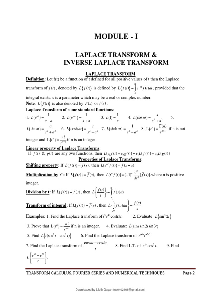 mathsematica | PDF | Laplace Transform | Fourier Analysis