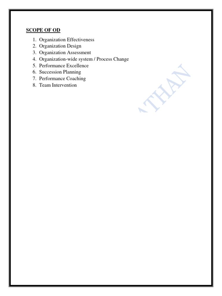 SCOPE OF OD & Phases | PDF | Organization Development | Organizational Behavior
