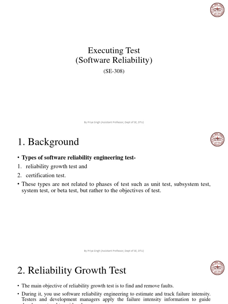 8 - Executing Test | PDF | Reliability Engineering | Software Testing