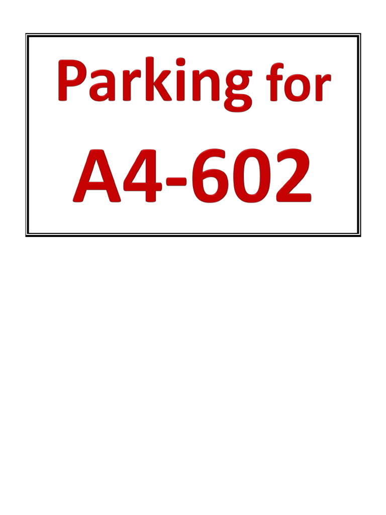 Parking Template | PDF