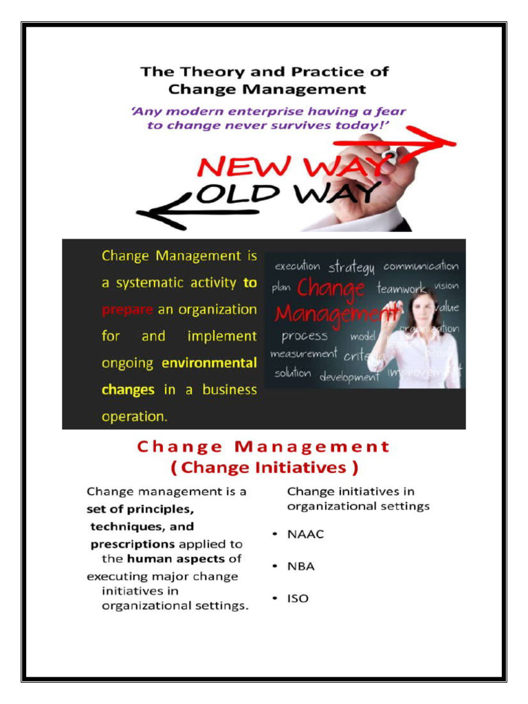 Change - Theory & Practices | PDF