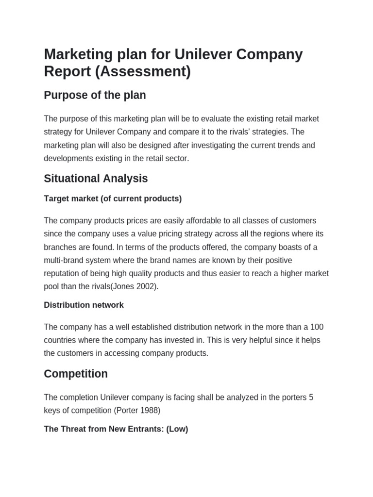 Unilever's Global Marketing Strategy Analysis | PDF | Marketing | Brand