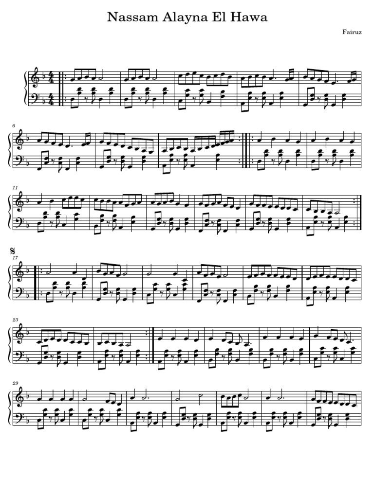 Nassam Alayna El Hawa Fairuz | PDF