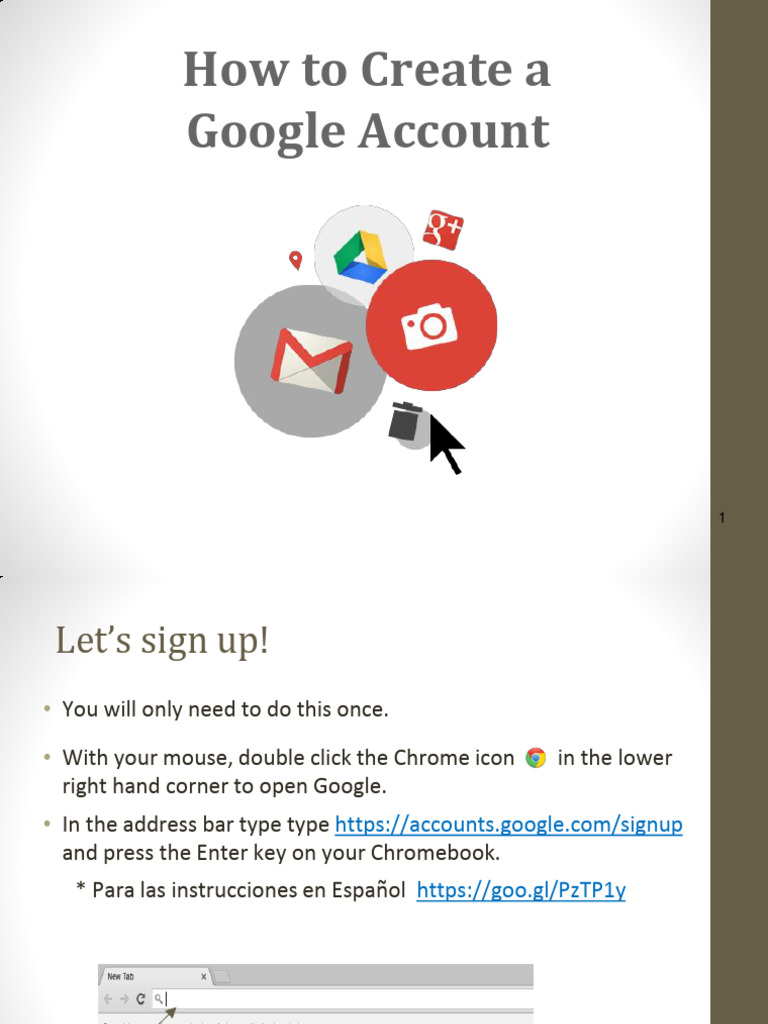 How To Create A Google Account | PDF | Gmail | Password