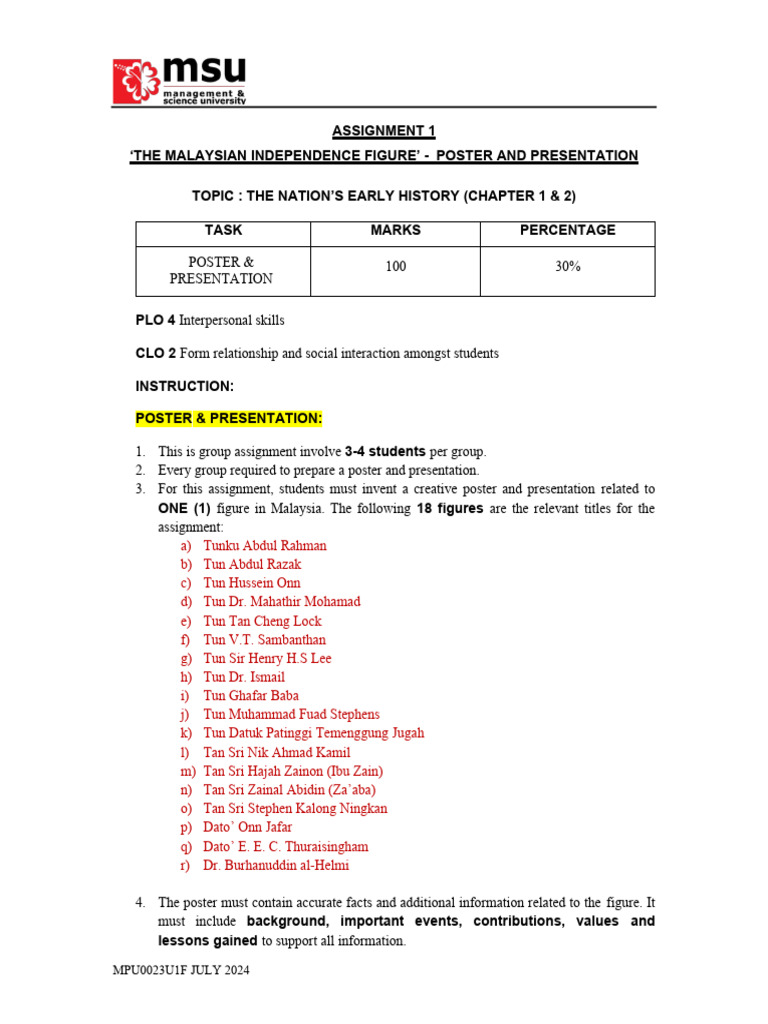 Pospre - s1112024020003 - 1. Assessment Handouts A1 Ms1 Jan 2024 4 | PDF | Malaysia