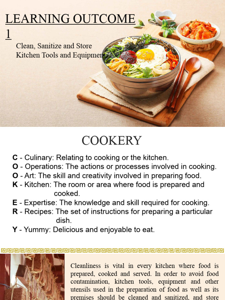 Learning Outcome 1 Tools and Equipment | PDF | Kitchen Utensil | Cooking